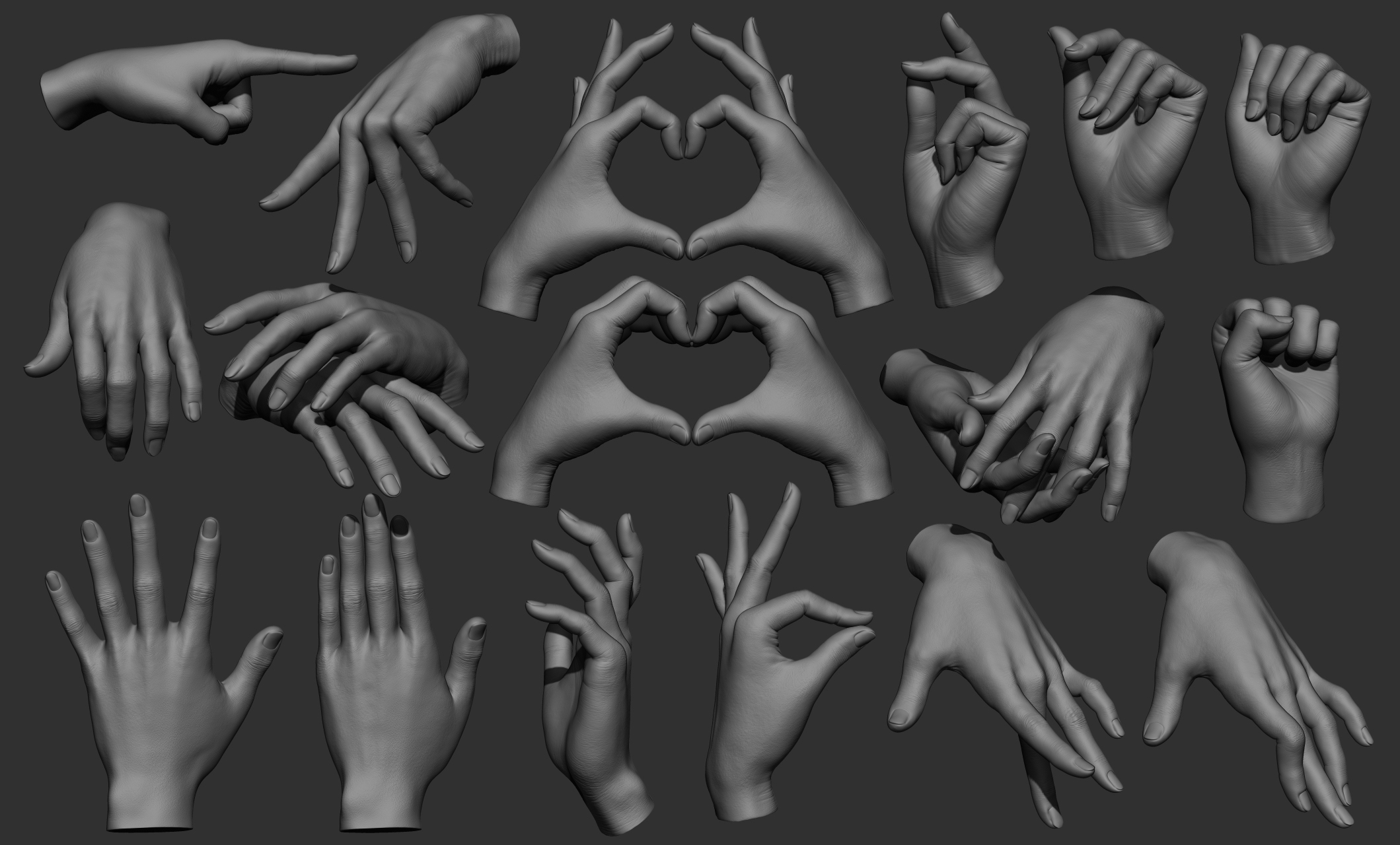 modelo 3d Poses de manos femeninas - TurboSquid 1885685