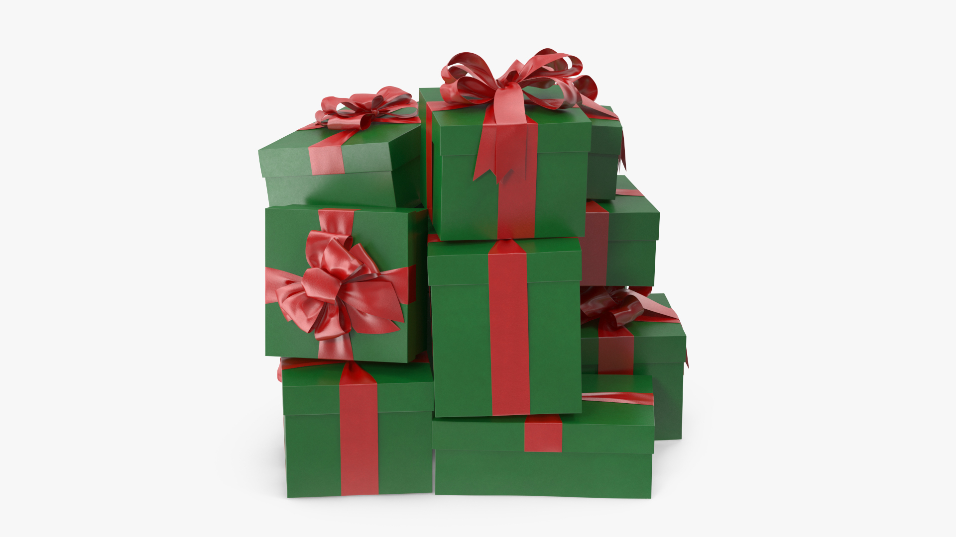 Present Gift Boxes Green Model - TurboSquid 2207033