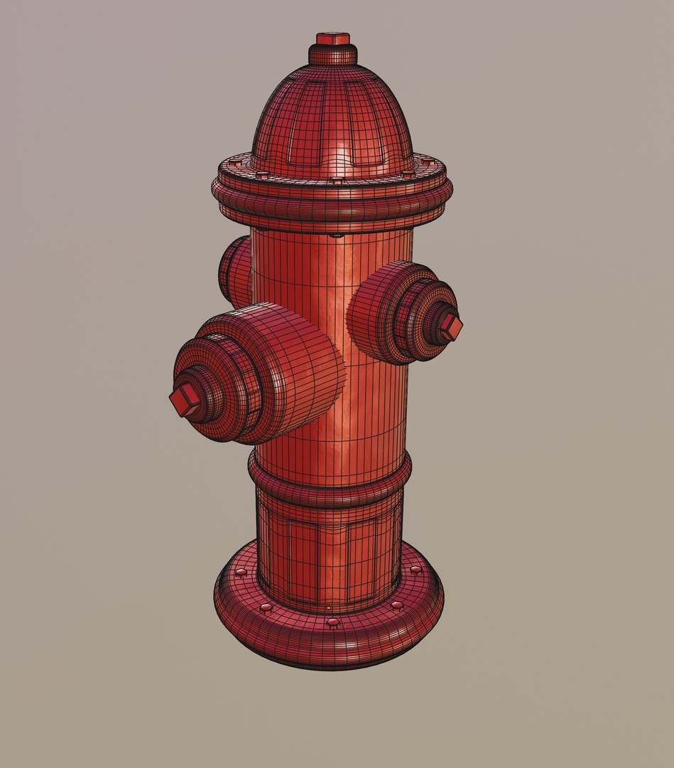 3D Red Hydrant Model - TurboSquid 1482239