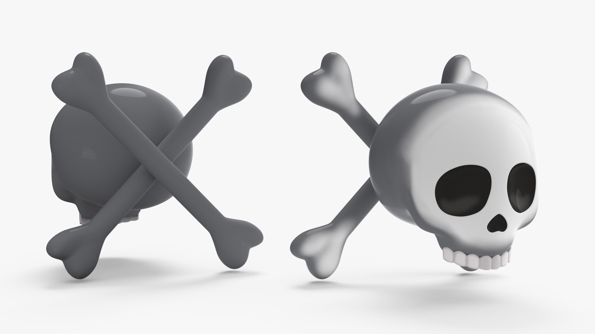 Emoji Skull And Crossbones 3D Model - TurboSquid 2240520