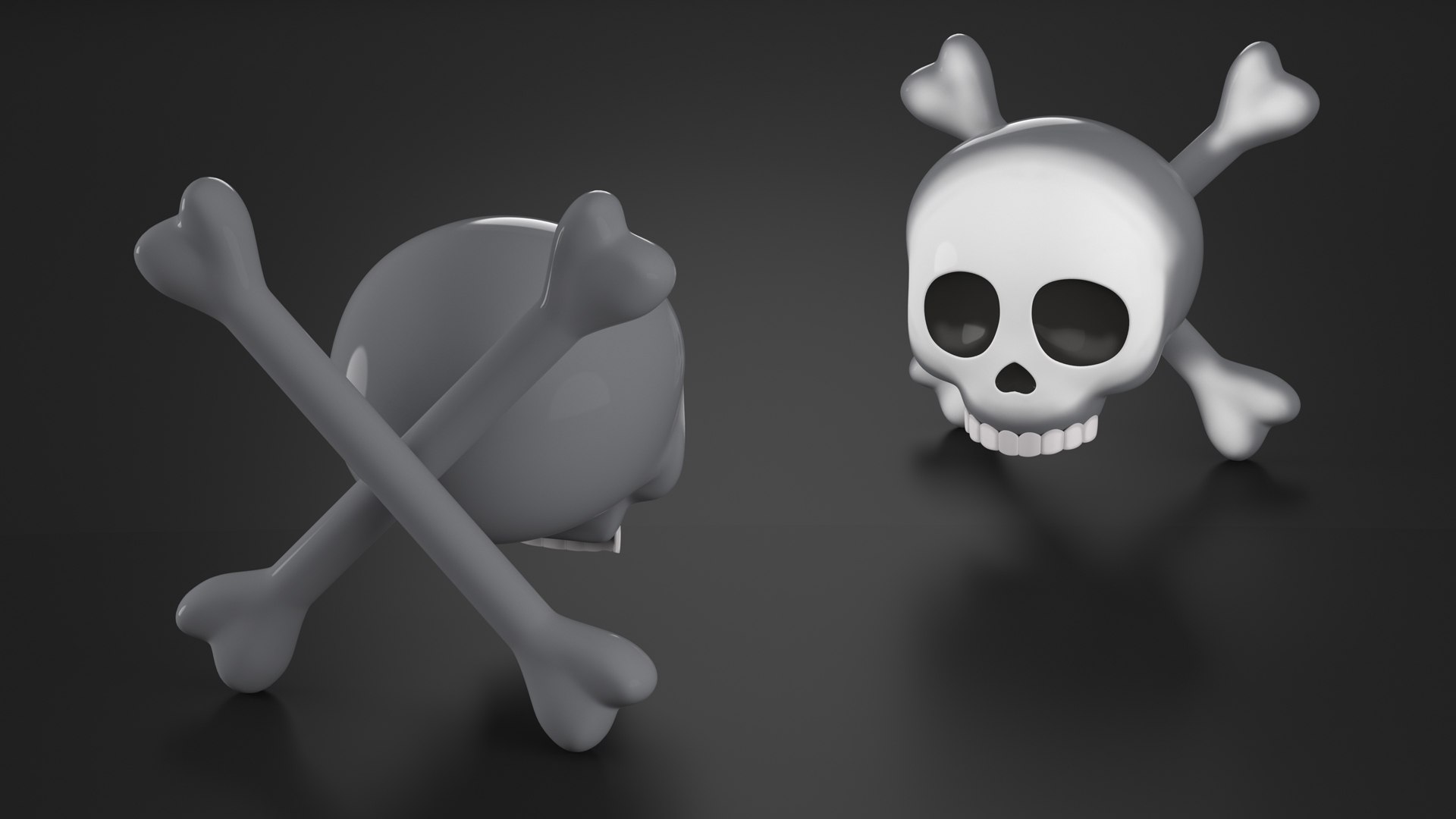 Emoji Skull And Crossbones 3D Model - TurboSquid 2240520