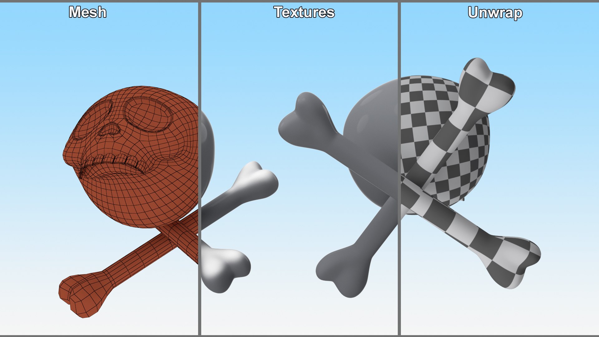 Emoji Skull And Crossbones 3D Model - TurboSquid 2240520