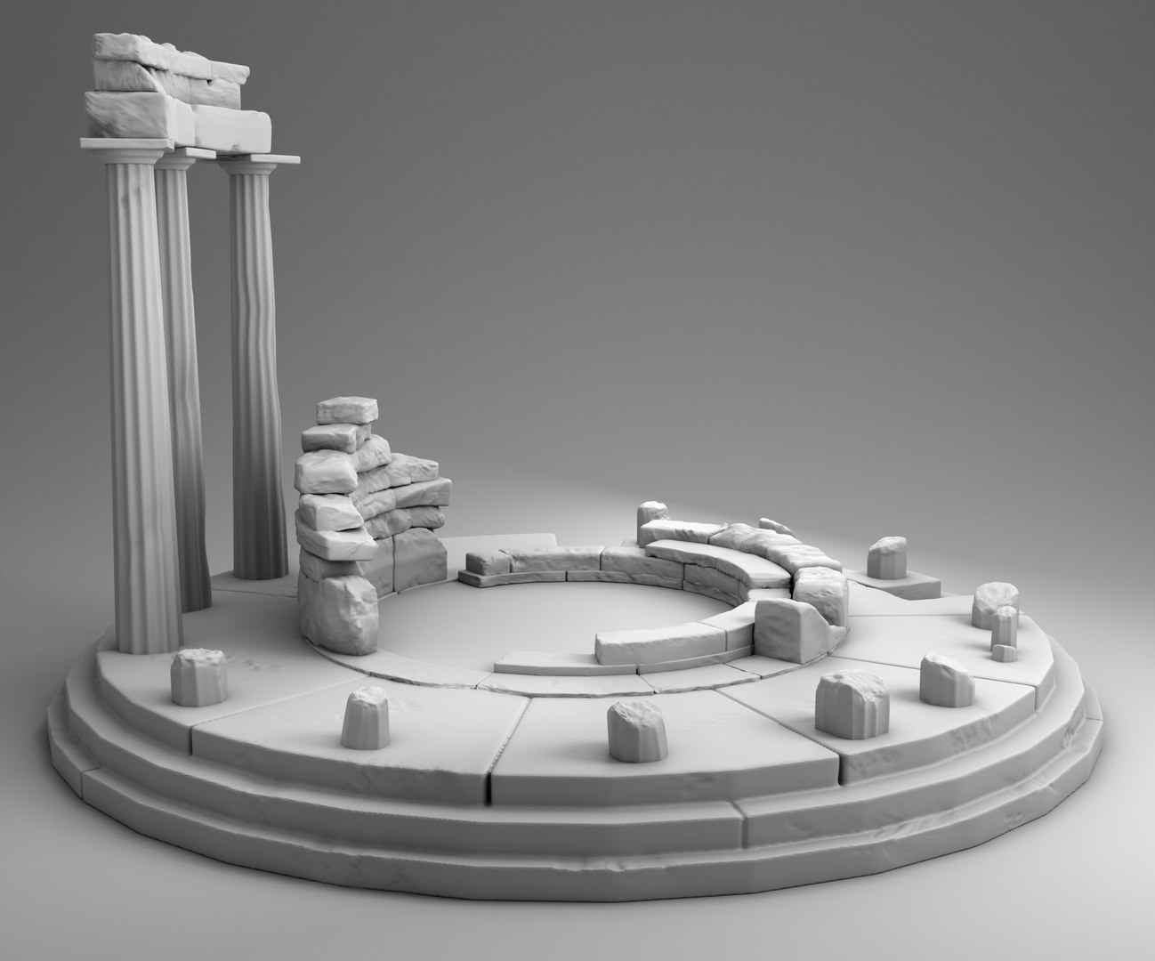 3D Ruins - TurboSquid 1687352
