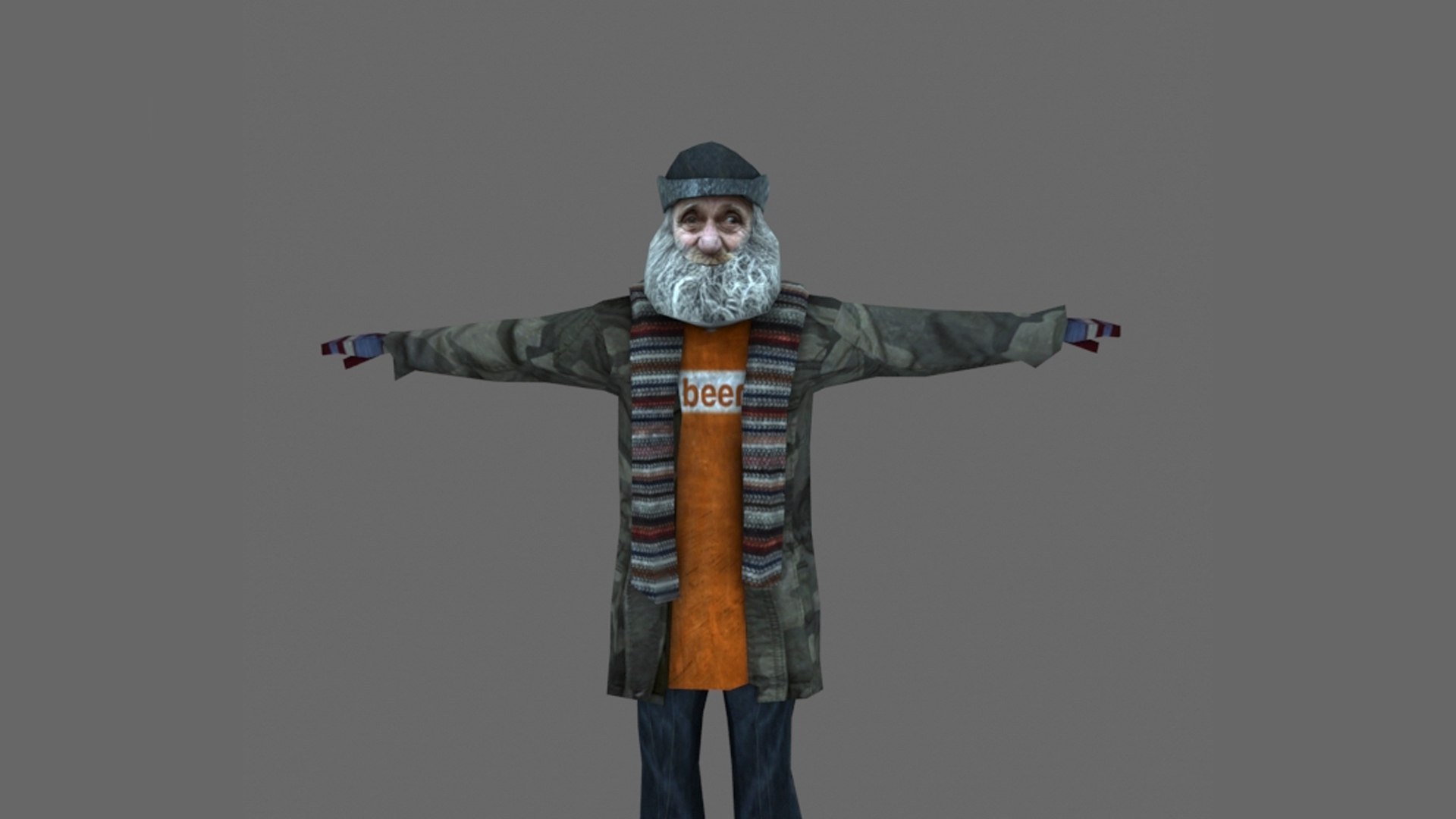3D Low Poly Hobo Character Model - TurboSquid 1916321