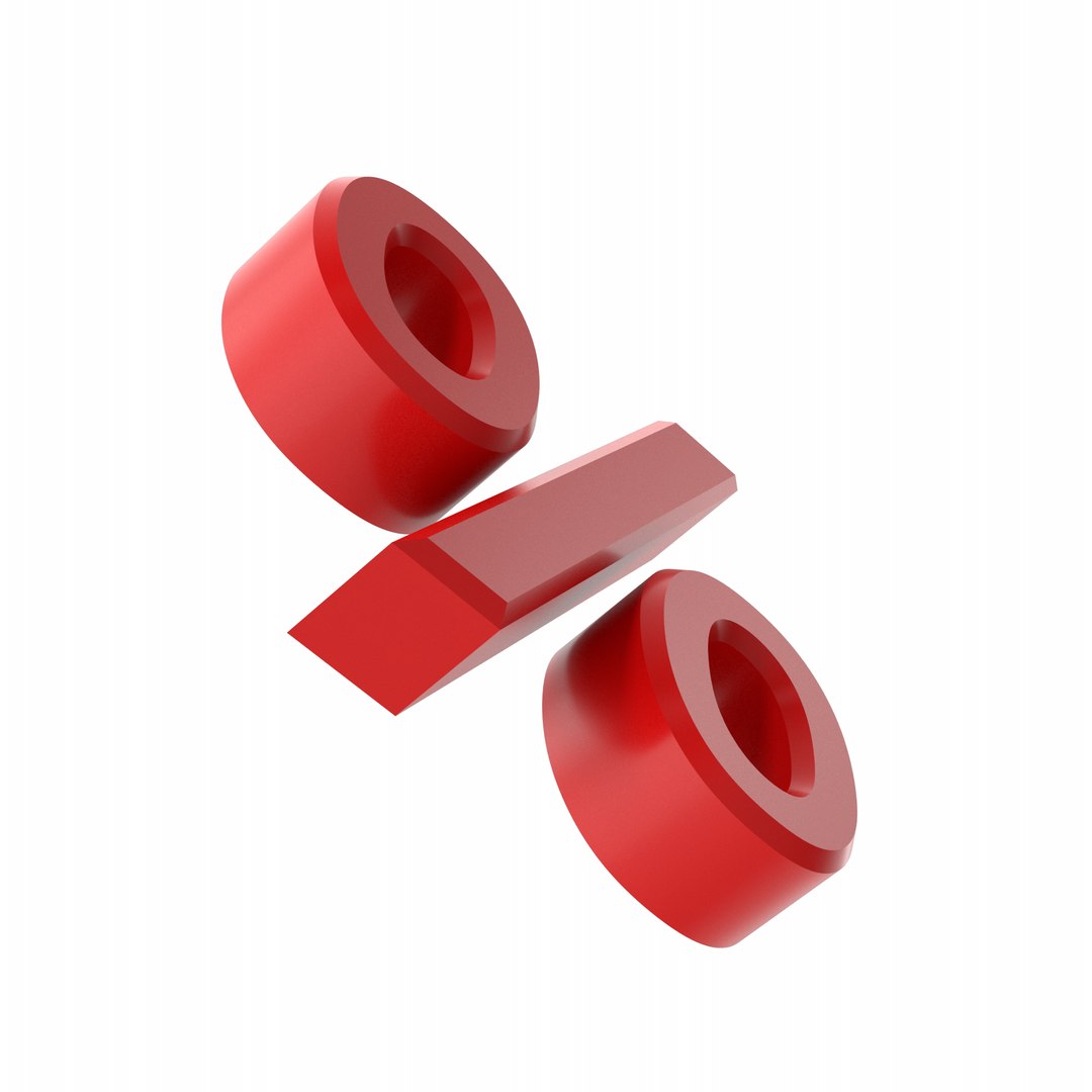 3D Model Red Percentage - TurboSquid 2242882