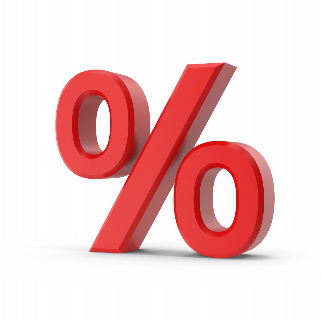 3D Model Red Percentage - TurboSquid 2242882