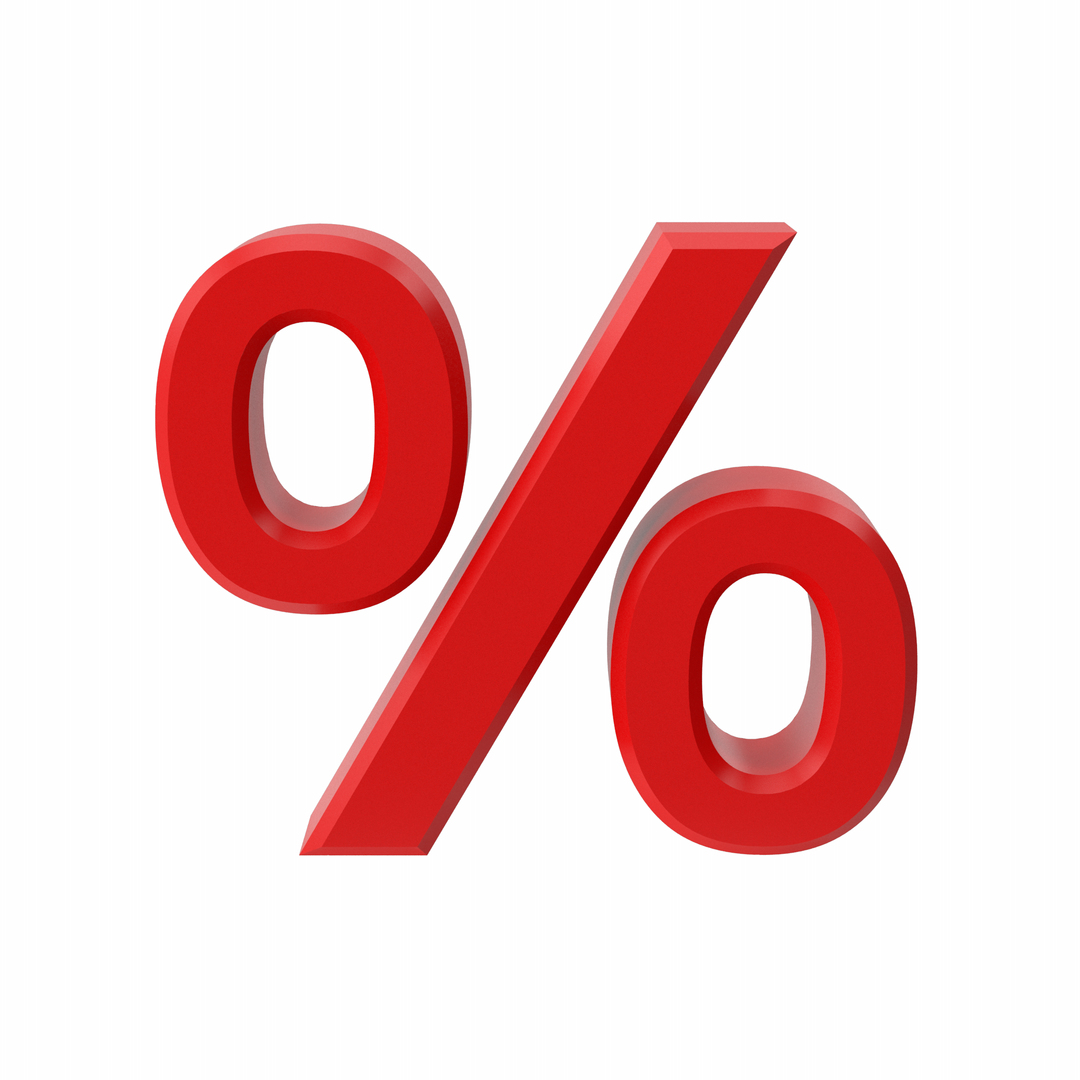 3D Model Red Percentage - TurboSquid 2242882