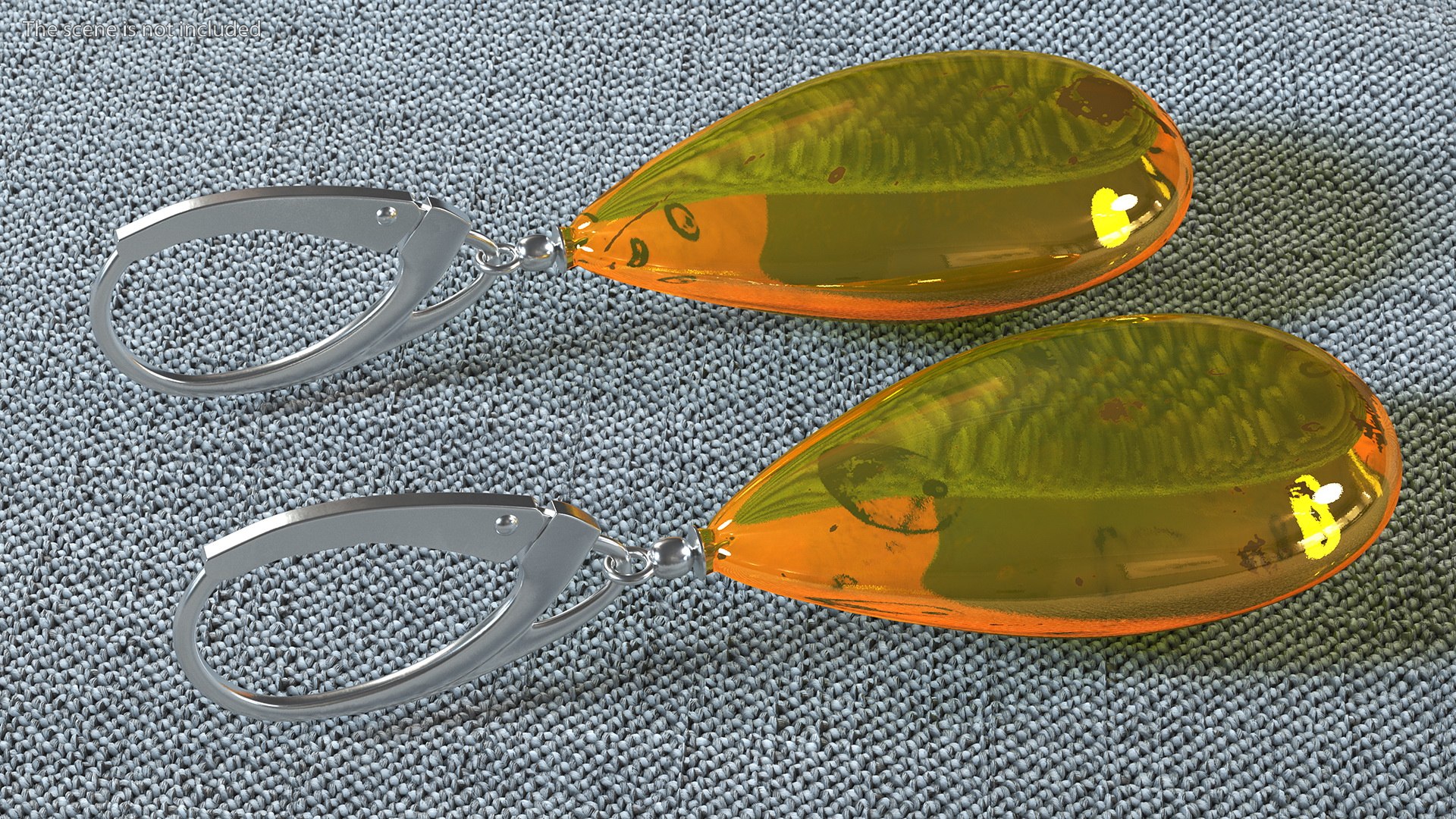 Amber Earring 3D Model - TurboSquid 1872861
