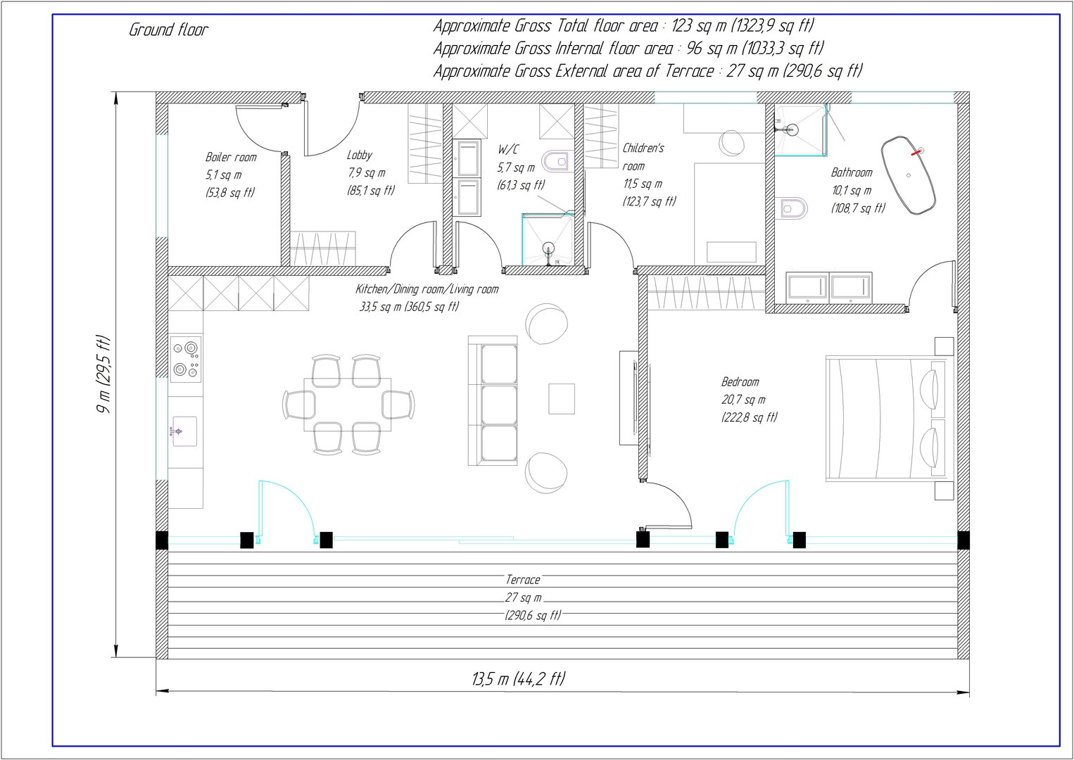 Modern House 123 Sq 3d Max