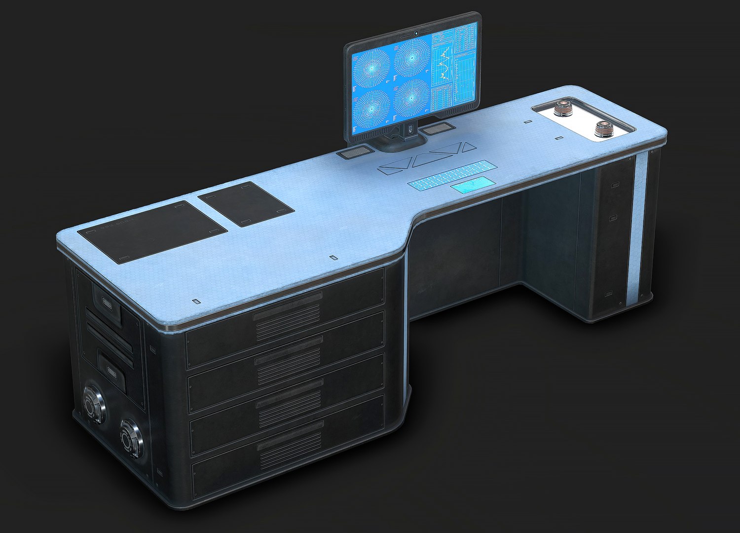 Sci Fi Lab Table Model - TurboSquid 1304122