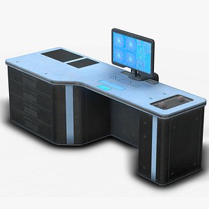 Sci fi lab table 3D - TurboSquid 1236015