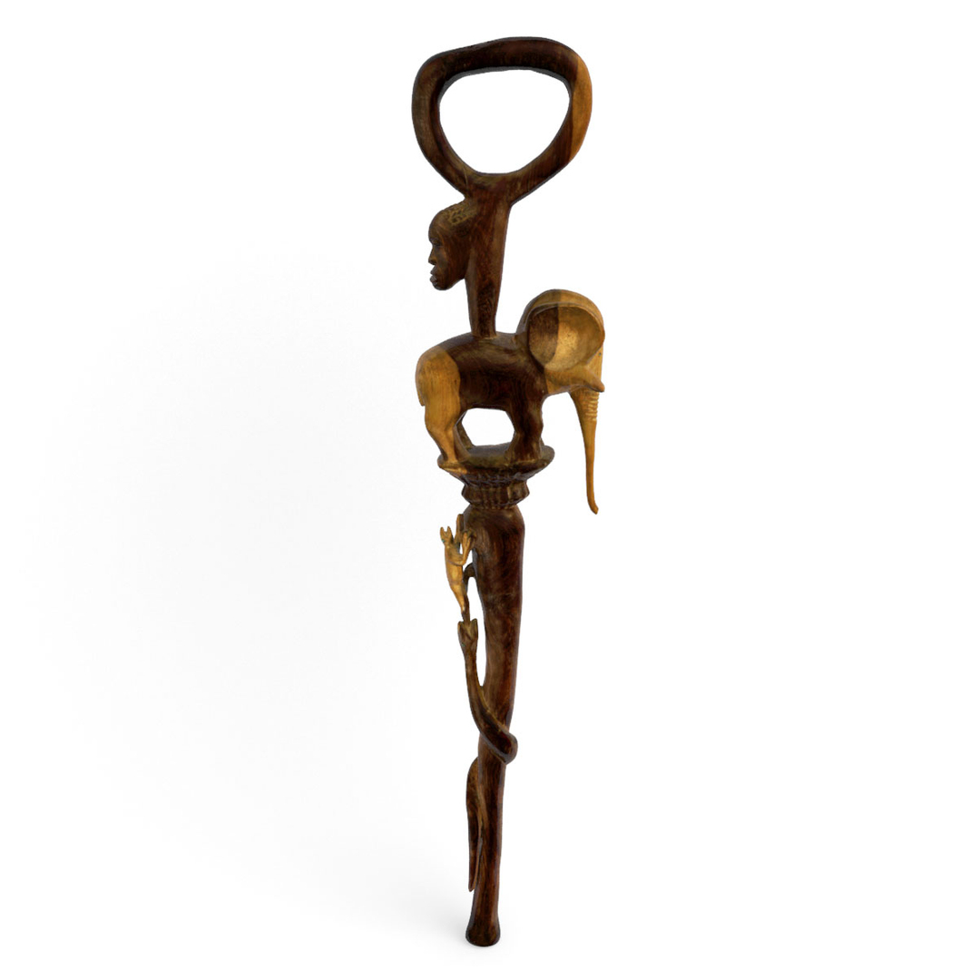 Wooden Baton Africa 3d Model