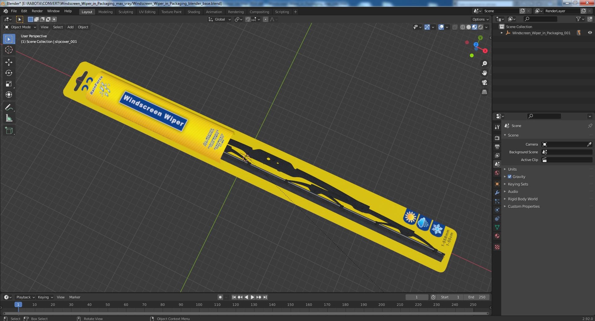 3D model Windscreen Wiper in Packaging - TurboSquid 2003438
