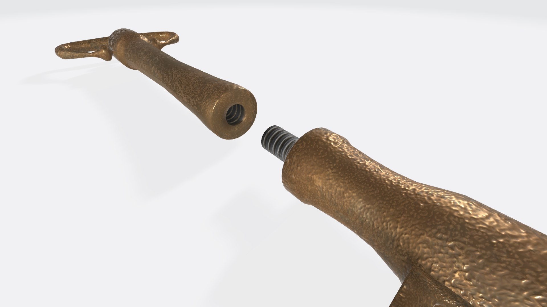 Two-part Key 3D Model - TurboSquid 2005784