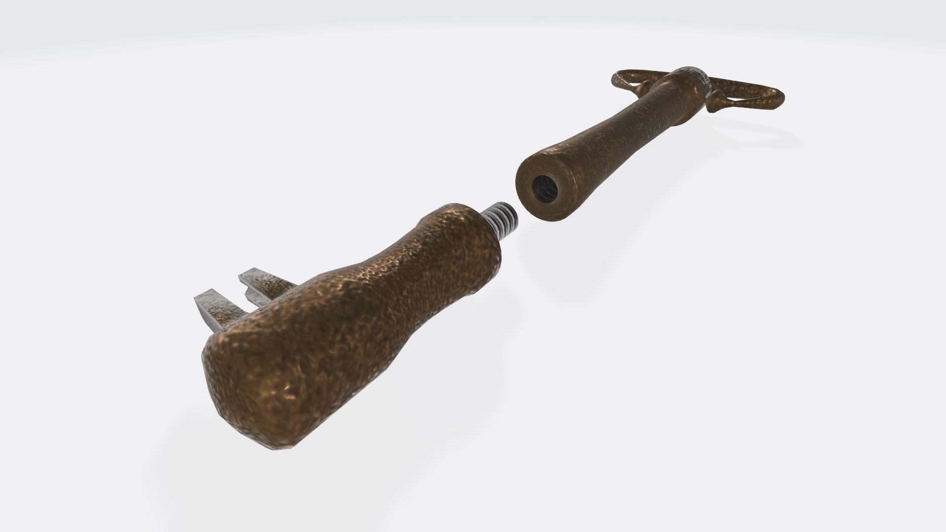 Two-part Key 3D Model - TurboSquid 2005784