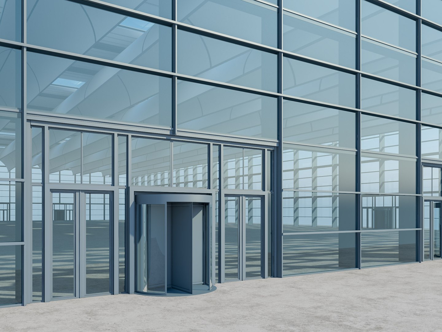 3D Exhibition Hall 22 Interior And Exterior Model - TurboSquid 2078915