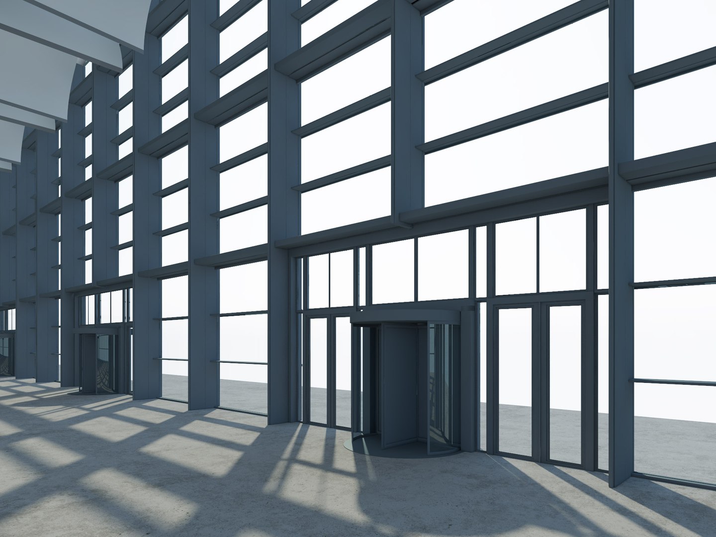 3D Exhibition Hall 22 Interior And Exterior Model - TurboSquid 2078915