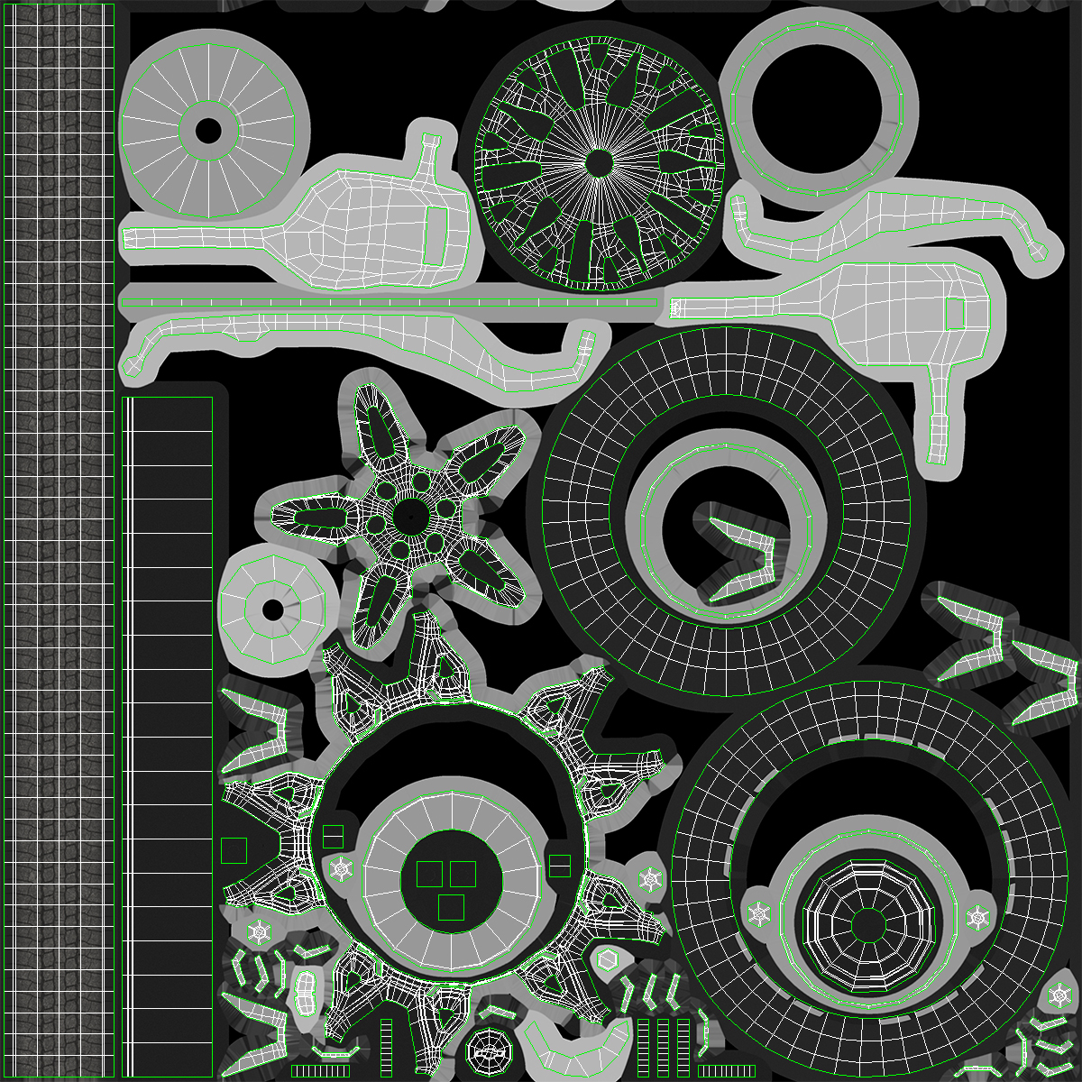 3D модель Шина для внедорожника Chevrolet SUV Off Road, черная ...