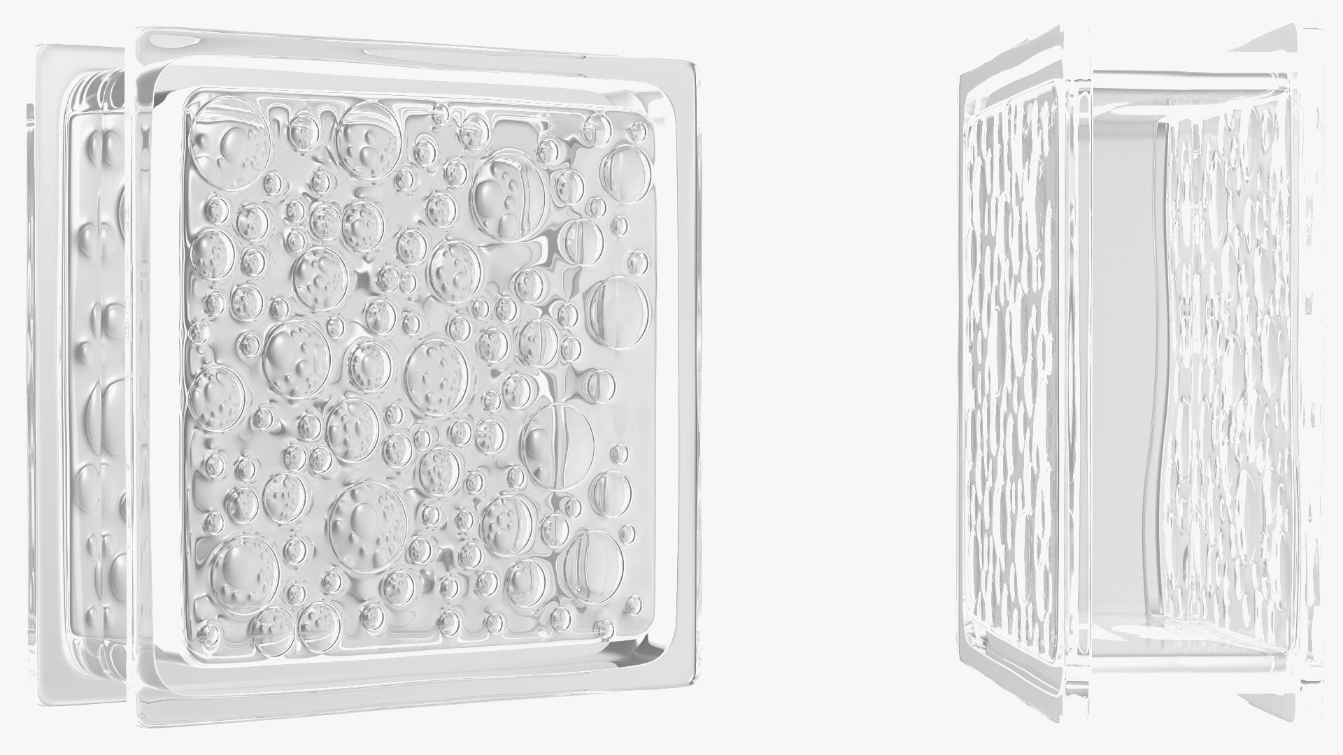 3D Clear Bubbles Glass Block Model - TurboSquid 1830834