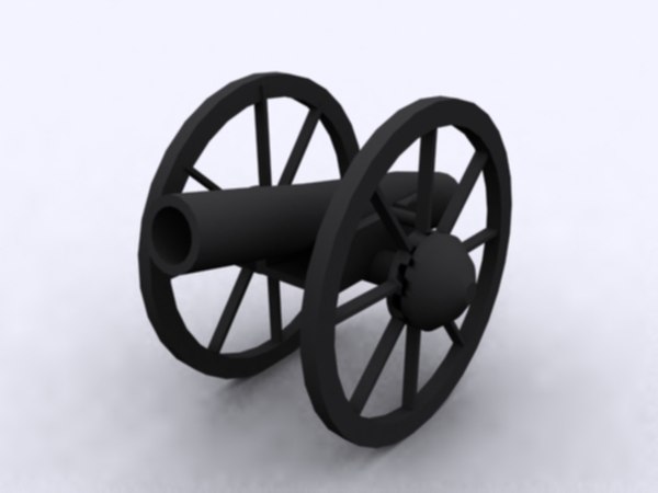 free cannon 3d model