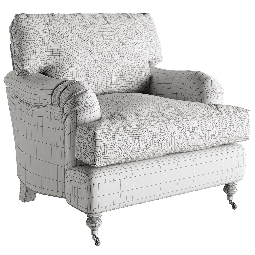 One Kings Lane Brooke Club Chair model - TurboSquid 2058421