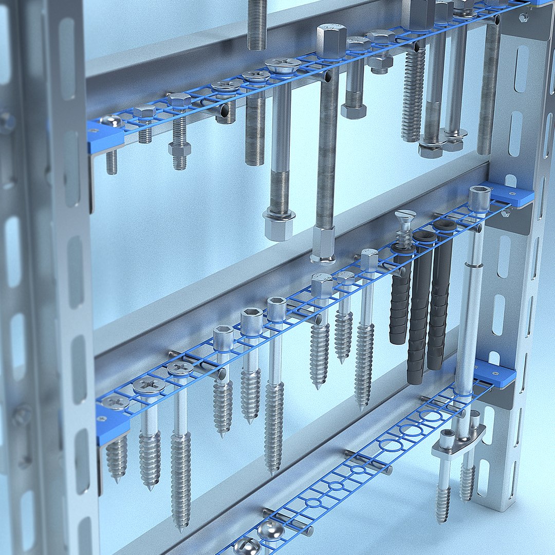 Bolts screws set 3D model - TurboSquid 1319031