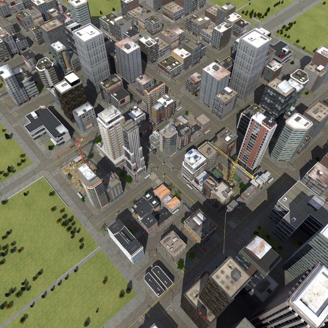 3d City Building Details Model