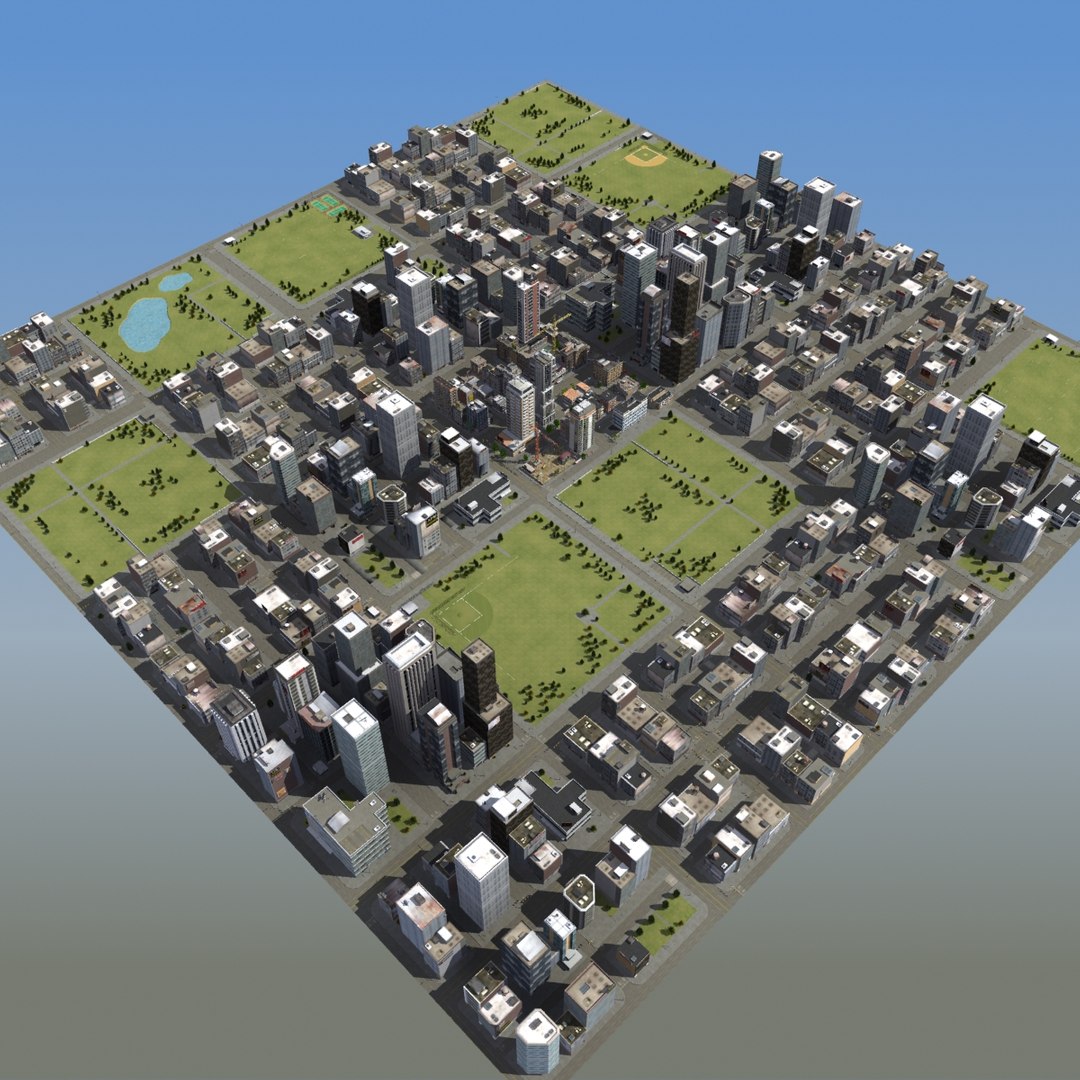 3d City Building Details Model