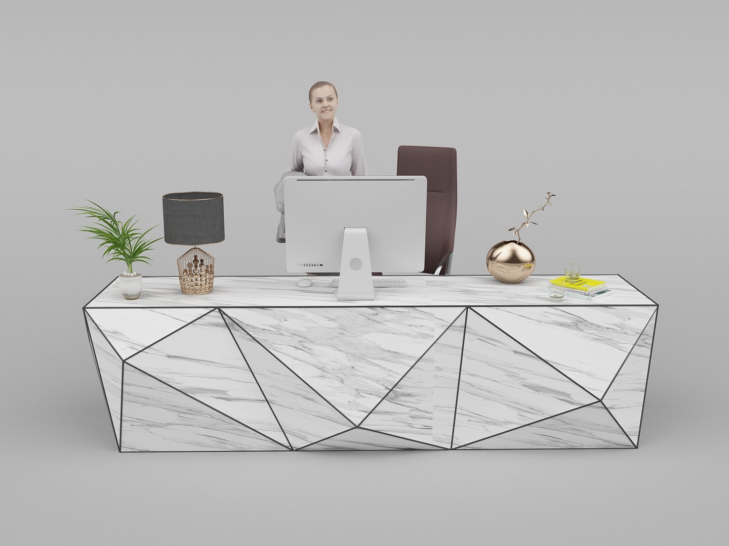 modelo 3d Reception Desk - 078 - TurboSquid 1994862