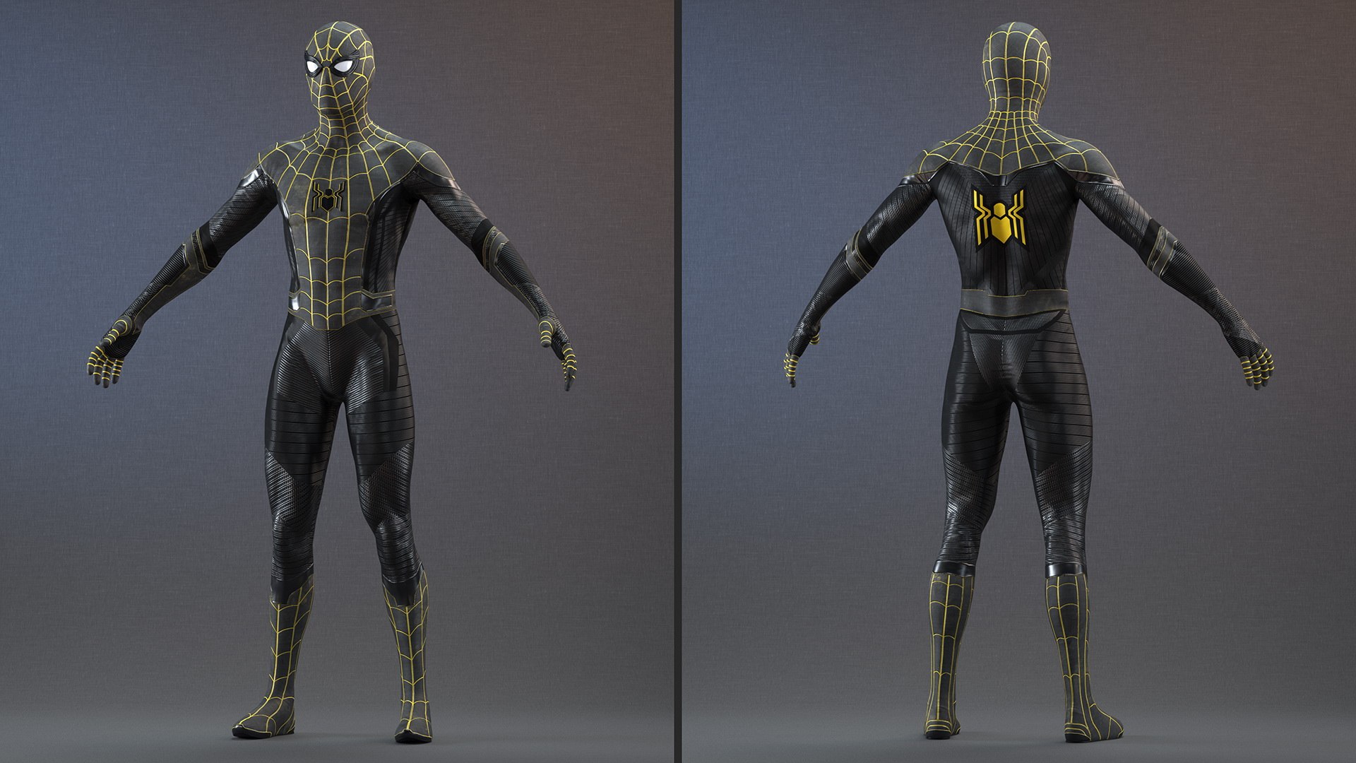 Spiderman Black Suit Rigged for Maya 3D - TurboSquid 2102109