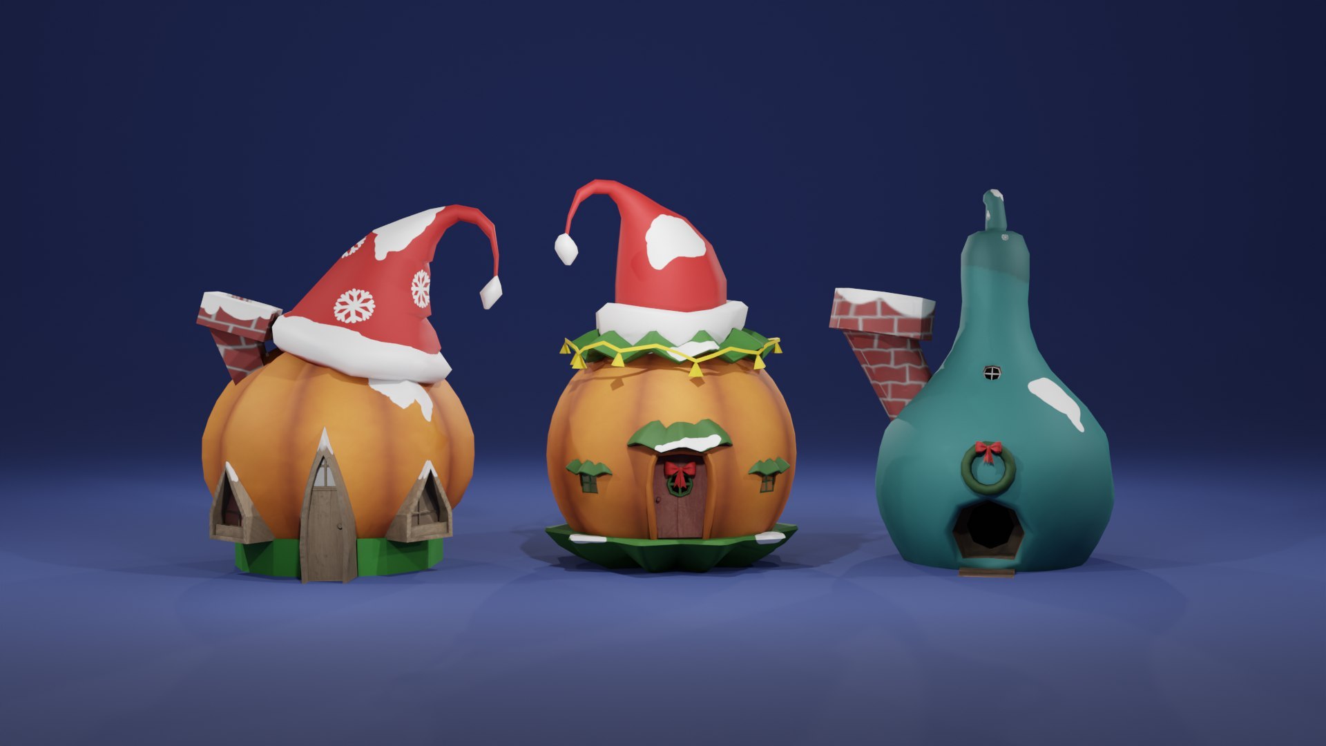 3D Christmas City Environment Pack Model - TurboSquid 1992367