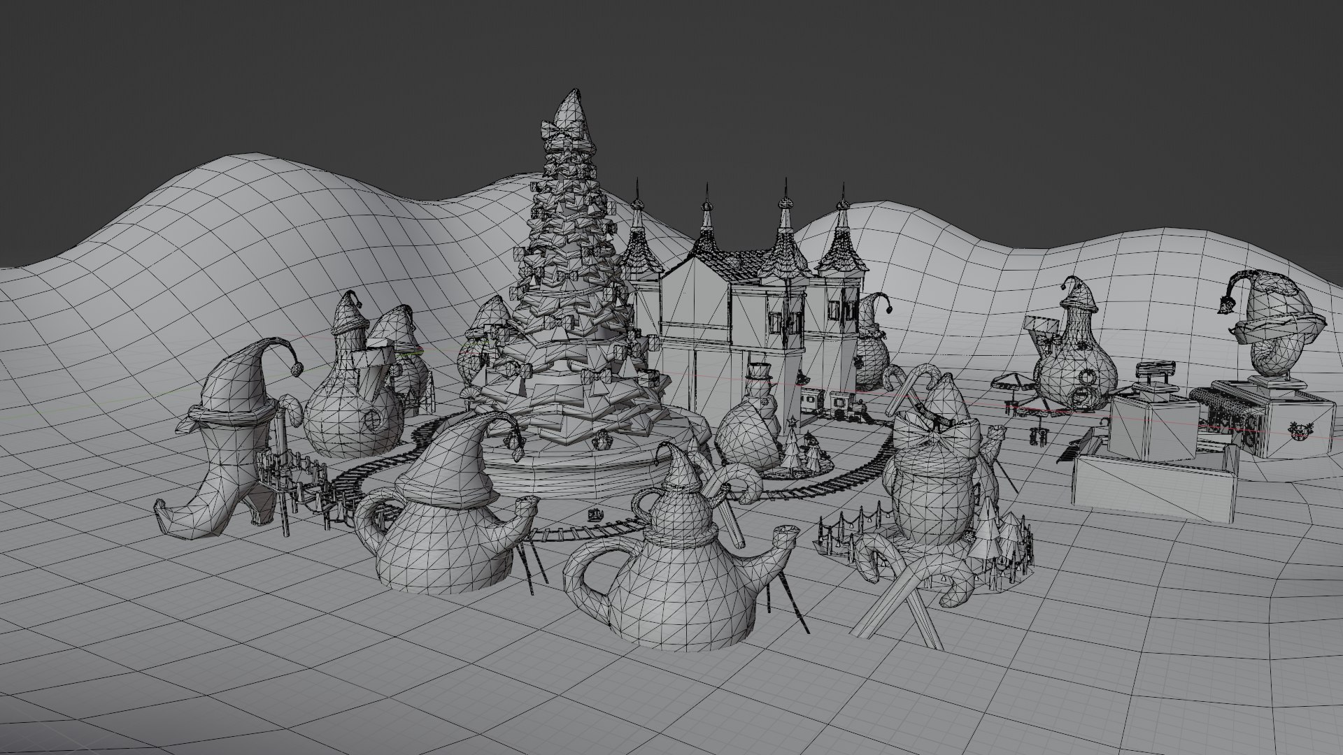 3D Christmas City Environment Pack Model - TurboSquid 1992367