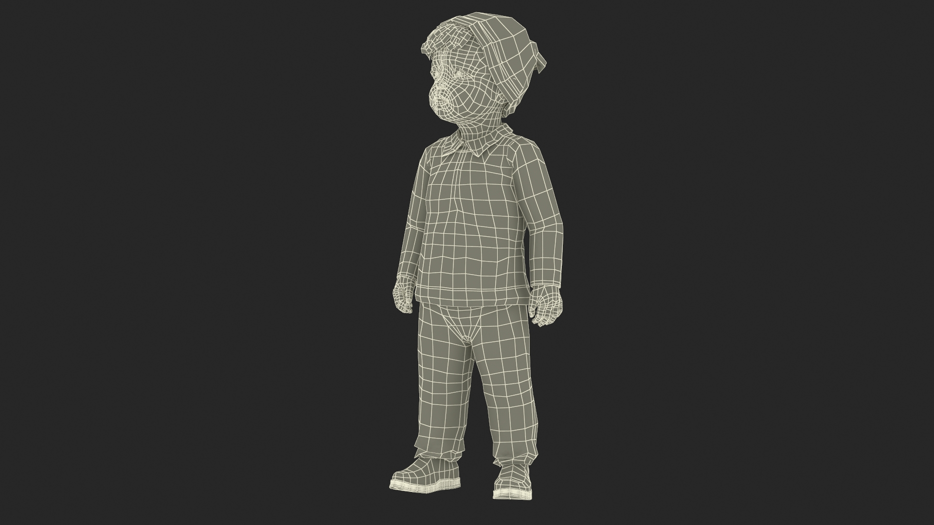 3D Child In Fall Clothes Standing Pose - TurboSquid 2269970
