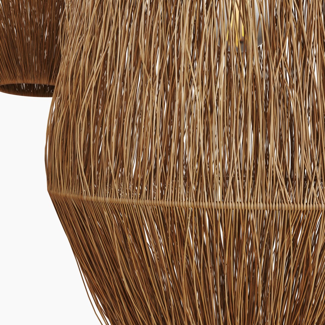 3D Model Lamp Wicker N38 - TurboSquid 2095793