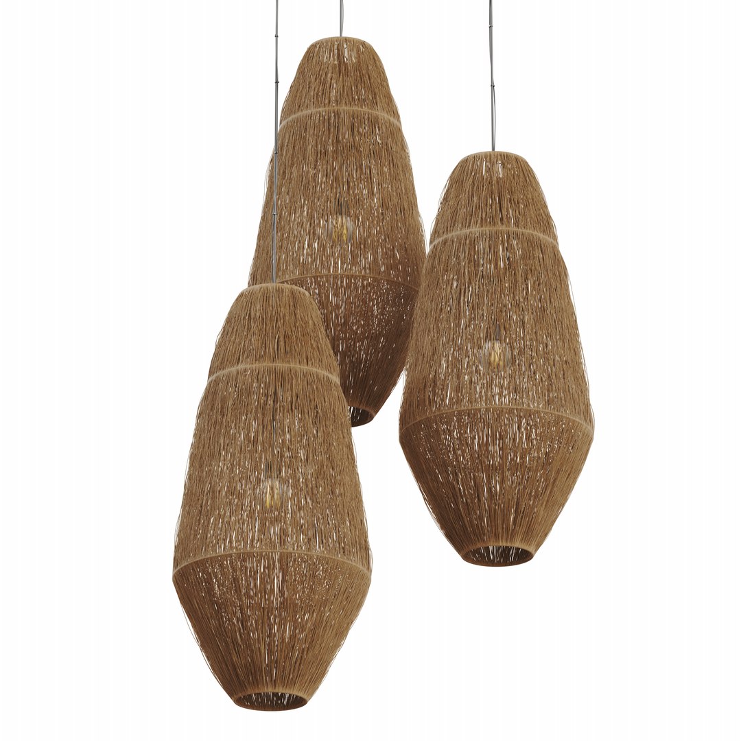 3D Model Lamp Wicker N38 - TurboSquid 2095793