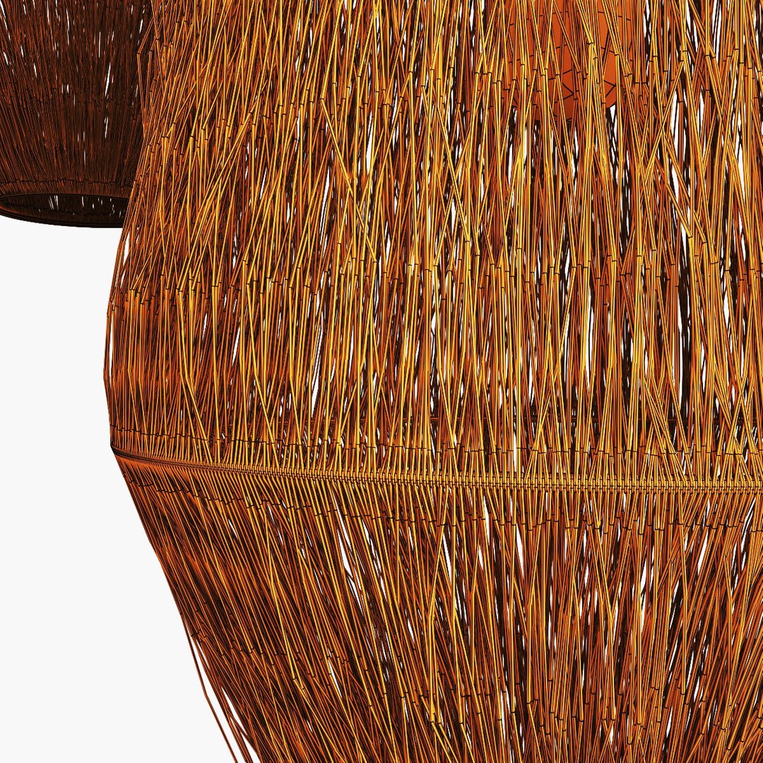 3D Model Lamp Wicker N38 - TurboSquid 2095793