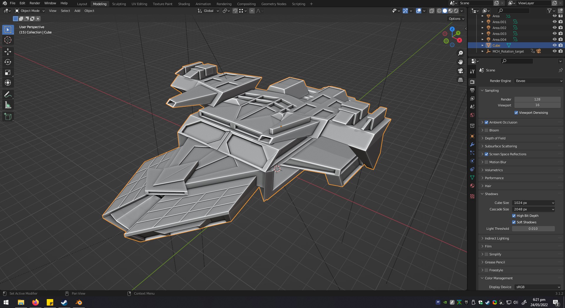 Free 3D Low Poly Battle Spaceship Model Free Blender Free - TurboSquid ...