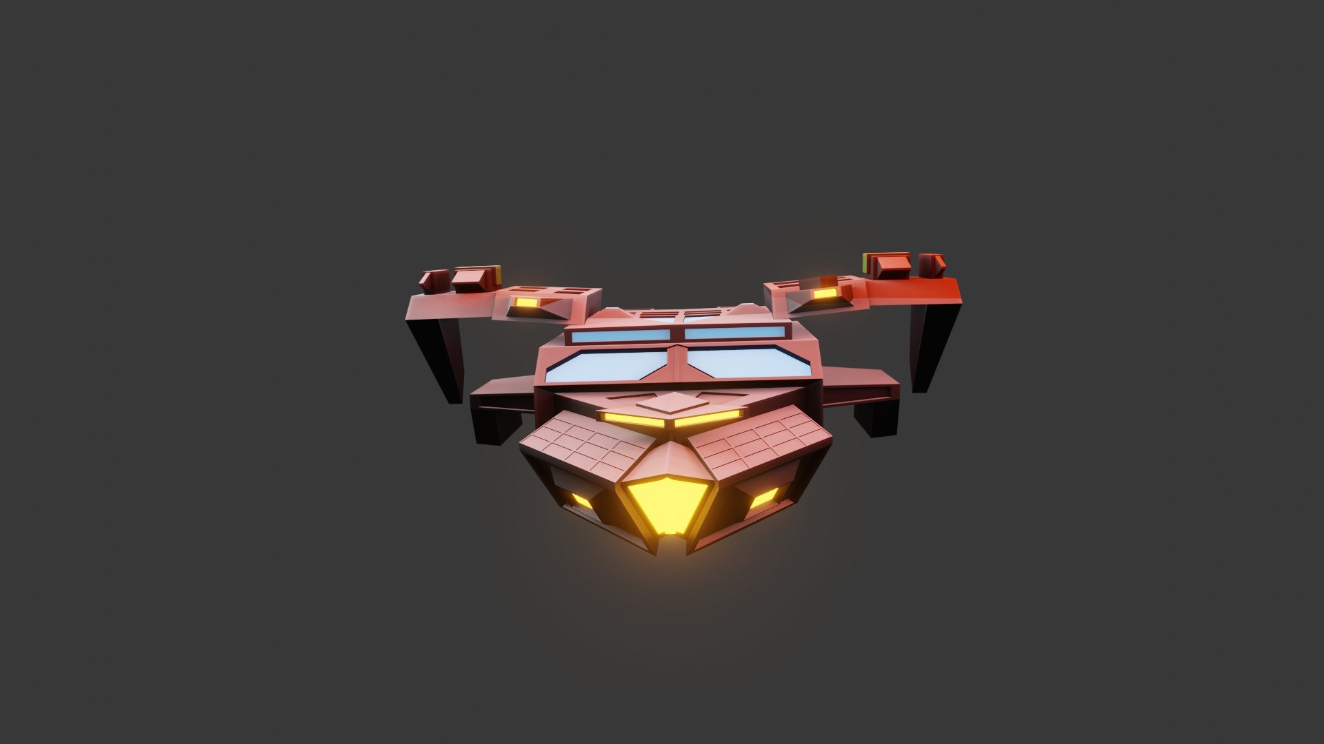 Free 3D Low Poly Battle Spaceship Model Free Blender Free - TurboSquid ...