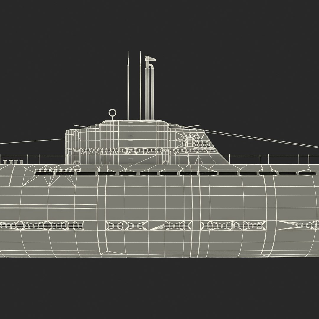 german submarine wilhelm bauer 3d obj