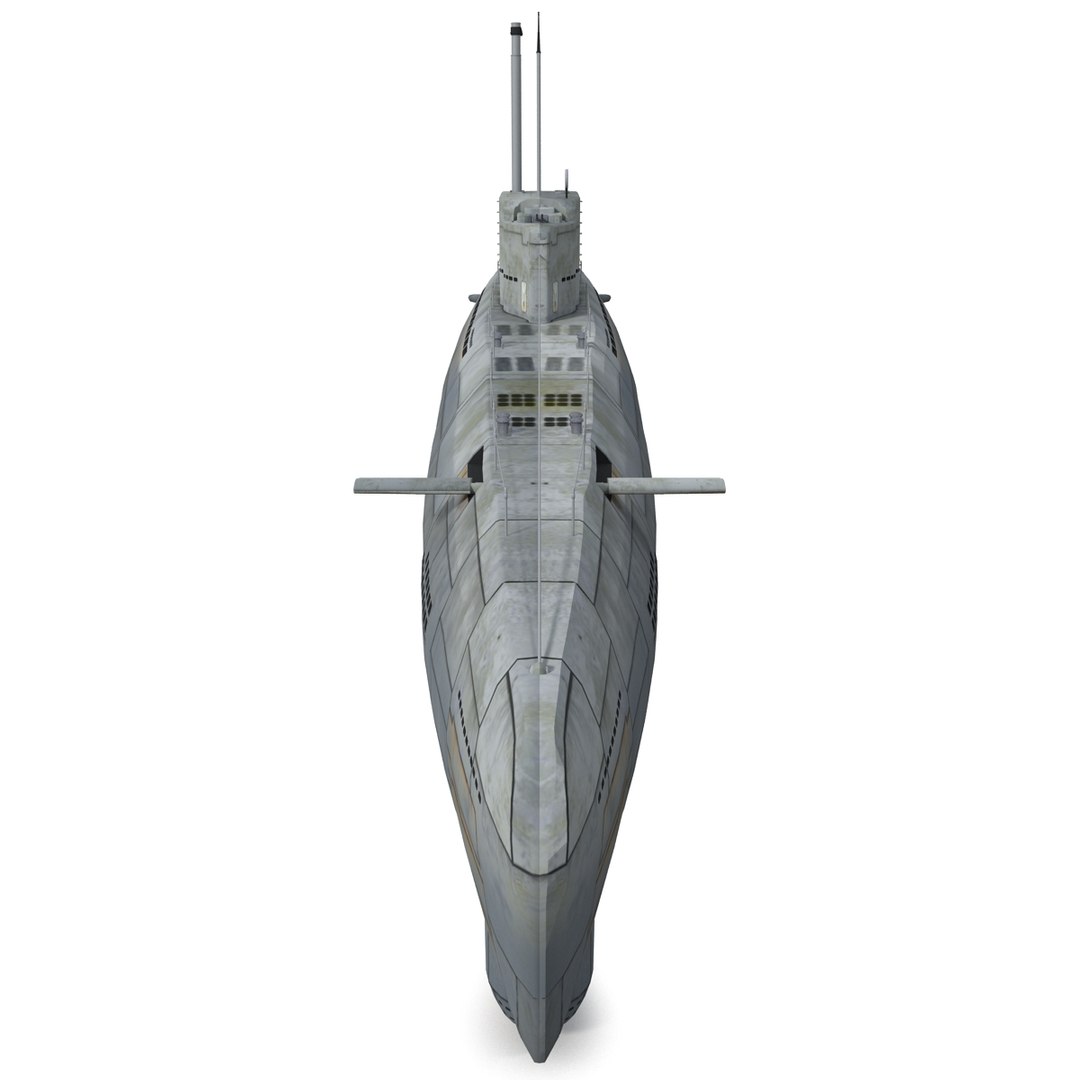 german submarine wilhelm bauer 3d obj