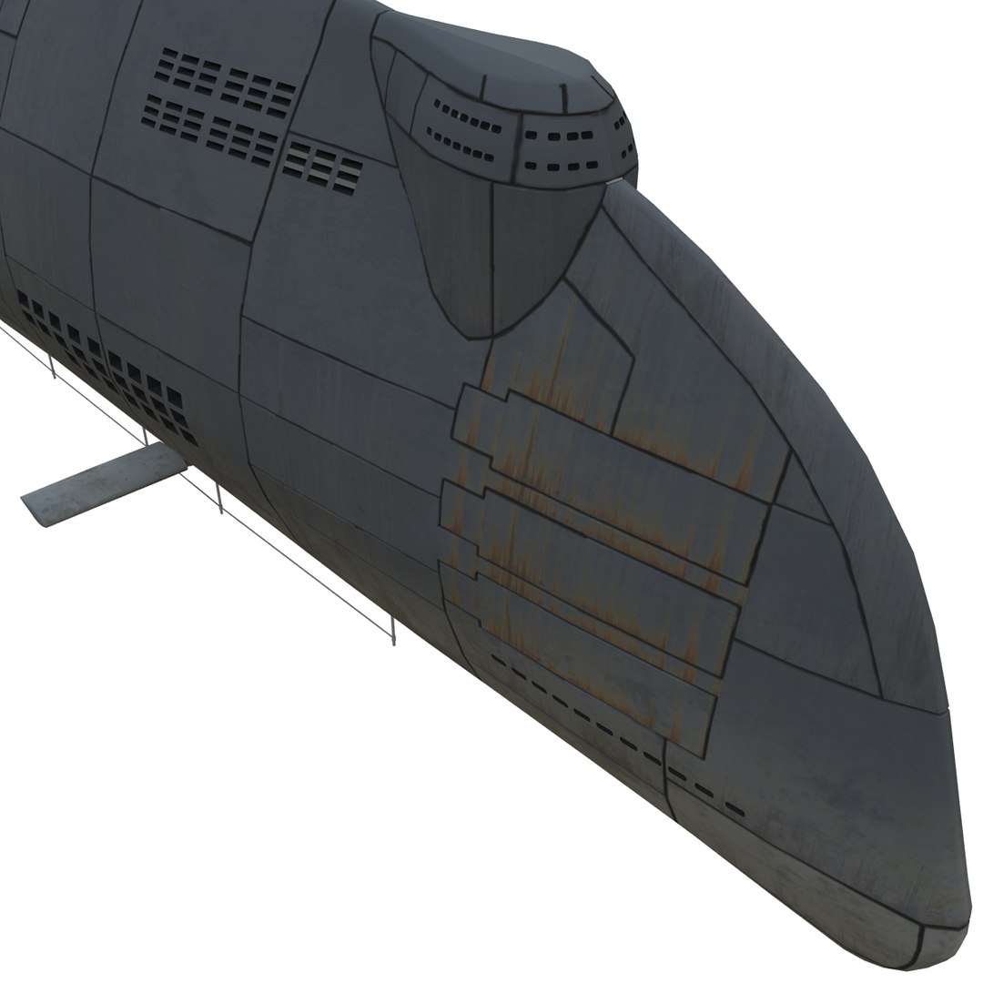 german submarine wilhelm bauer 3d obj