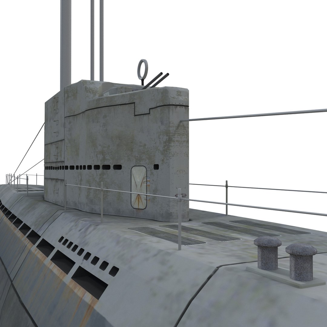 german submarine wilhelm bauer 3d obj