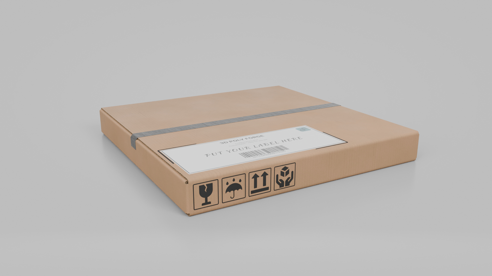 Cardboard Box R-440 - Rigged And Customizable 3D Model - TurboSquid 2415675