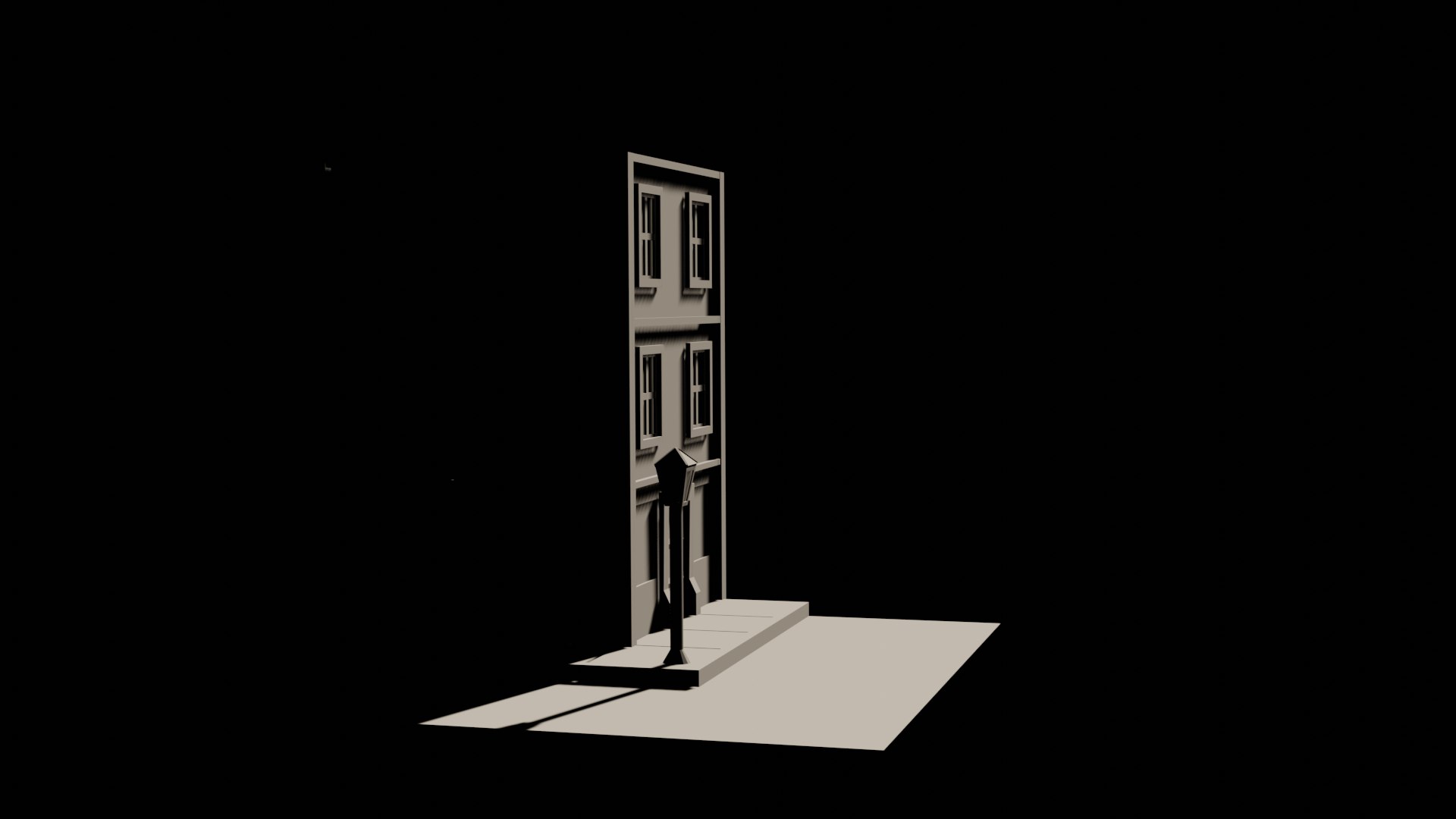 3D Simple Corner Building - TurboSquid 2286206