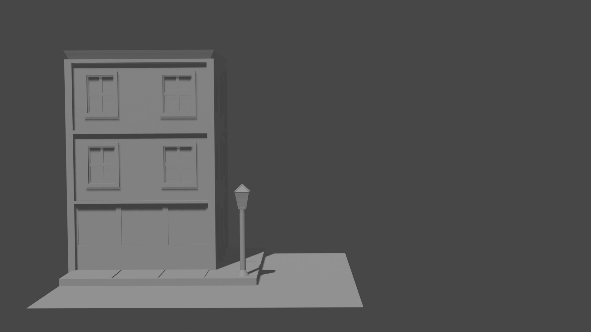 3D Simple Corner Building - TurboSquid 2286206