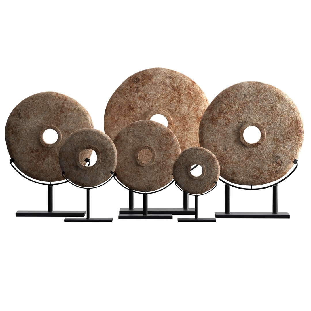 Indonesian Stone Currency Disks 3D - TurboSquid 1990541
