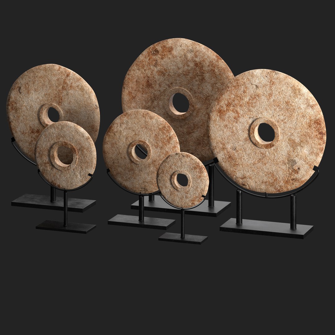 Indonesian Stone Currency Disks 3D - TurboSquid 1990541