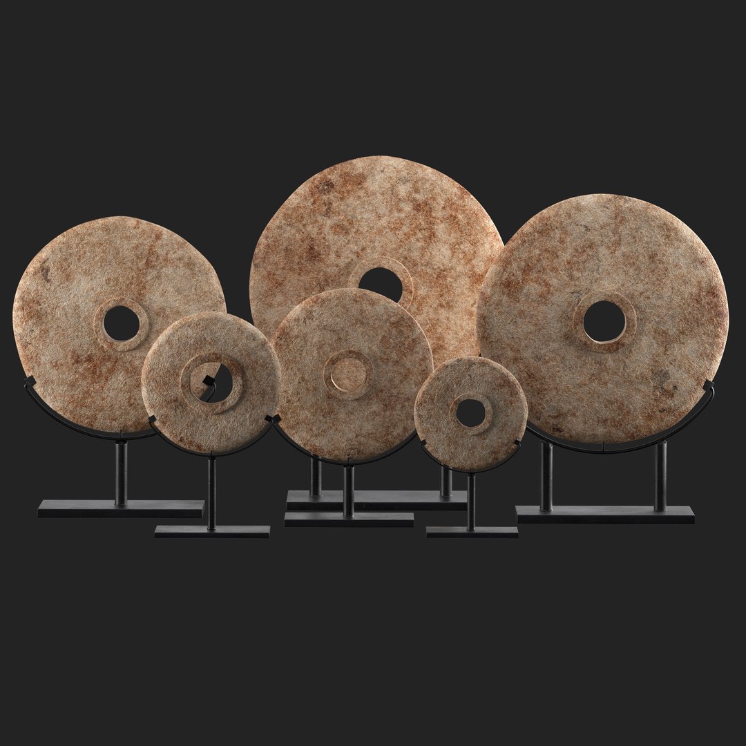 Indonesian Stone Currency Disks 3D - TurboSquid 1990541