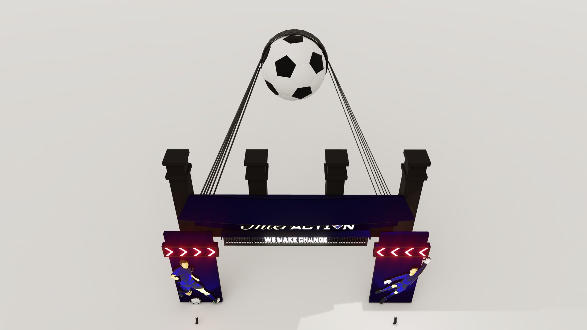 Gate Event With Football Player Pop Up 3D Model - TurboSquid 2127181