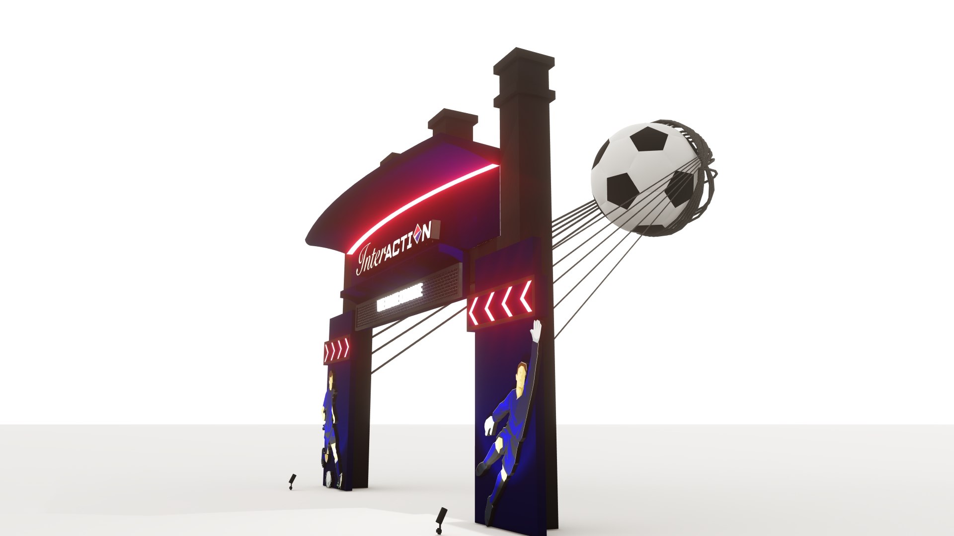 Gate Event With Football Player Pop Up 3D Model - TurboSquid 2127181